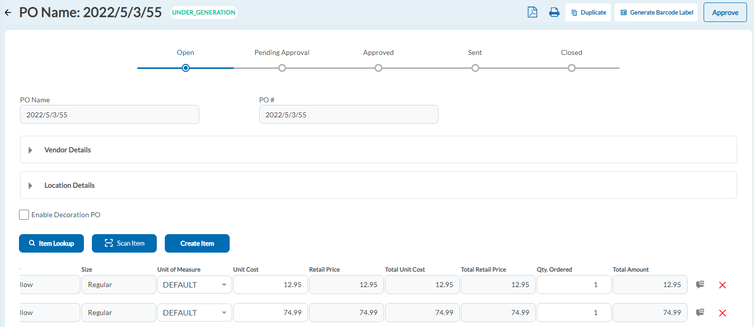 Purchase Orders – Help Center