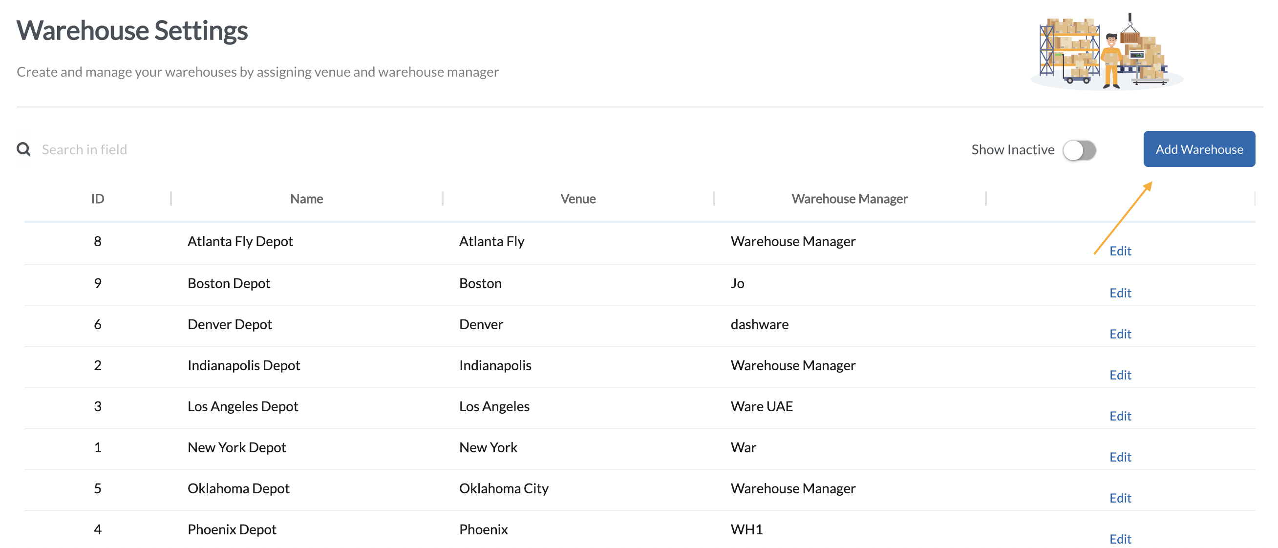 Warehouse – Help Center