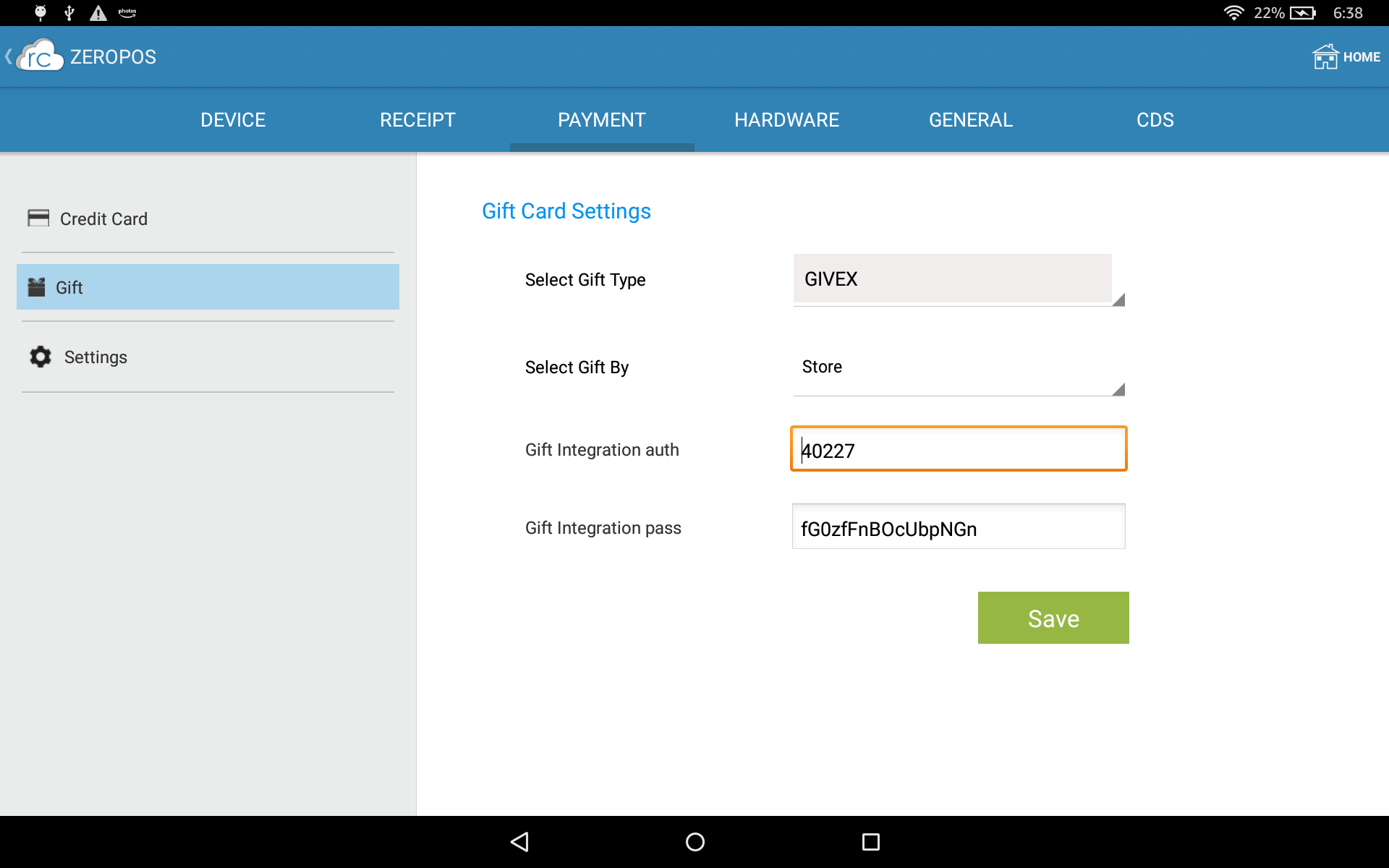 Givex Gift Card Integration on ZeroPOS – Help Center