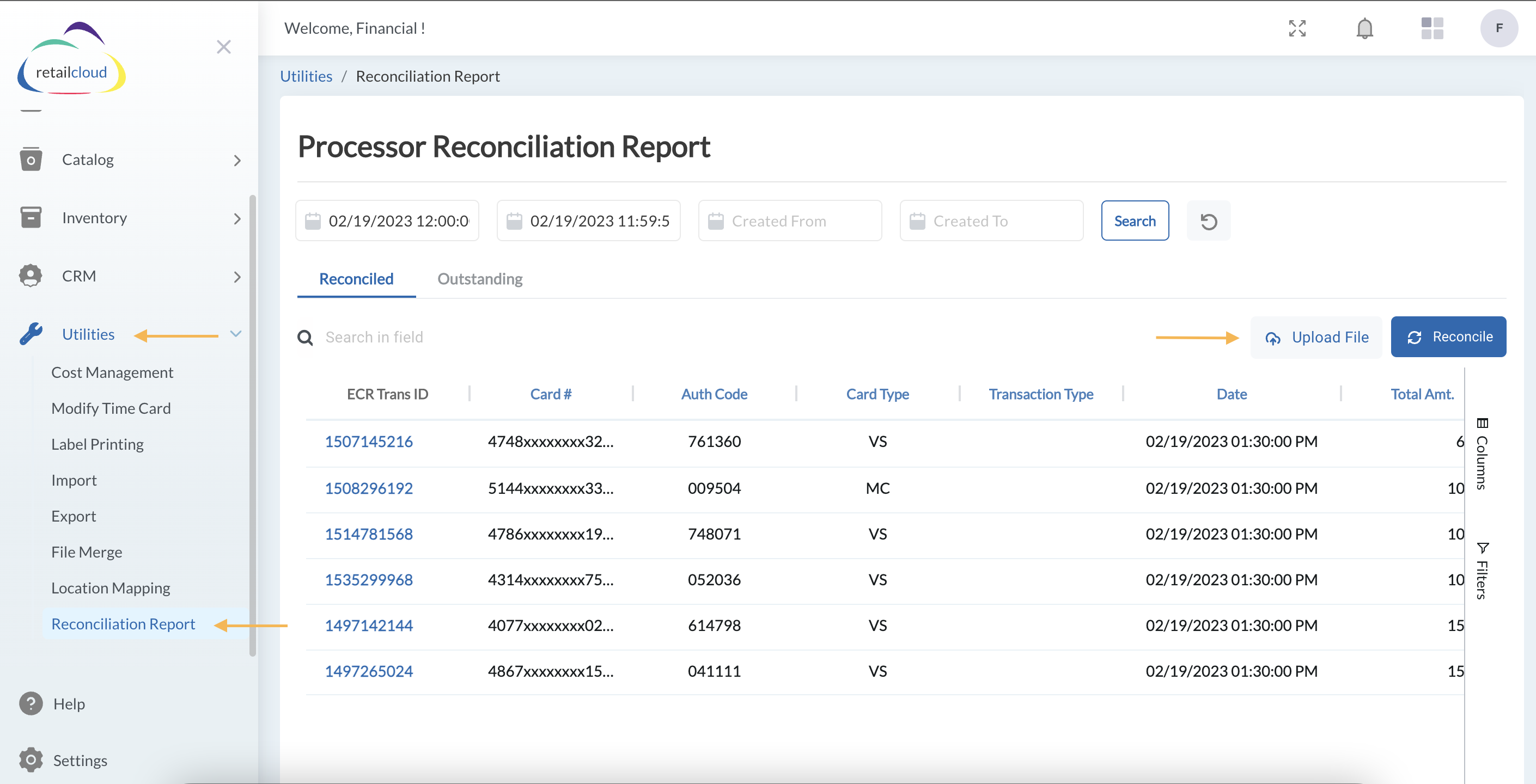 Reconciliation Report – Help Center