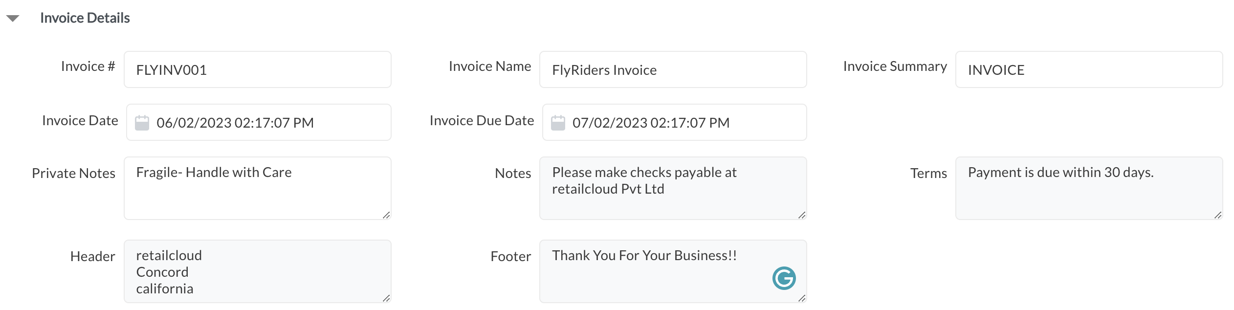 Invoice – Help Center