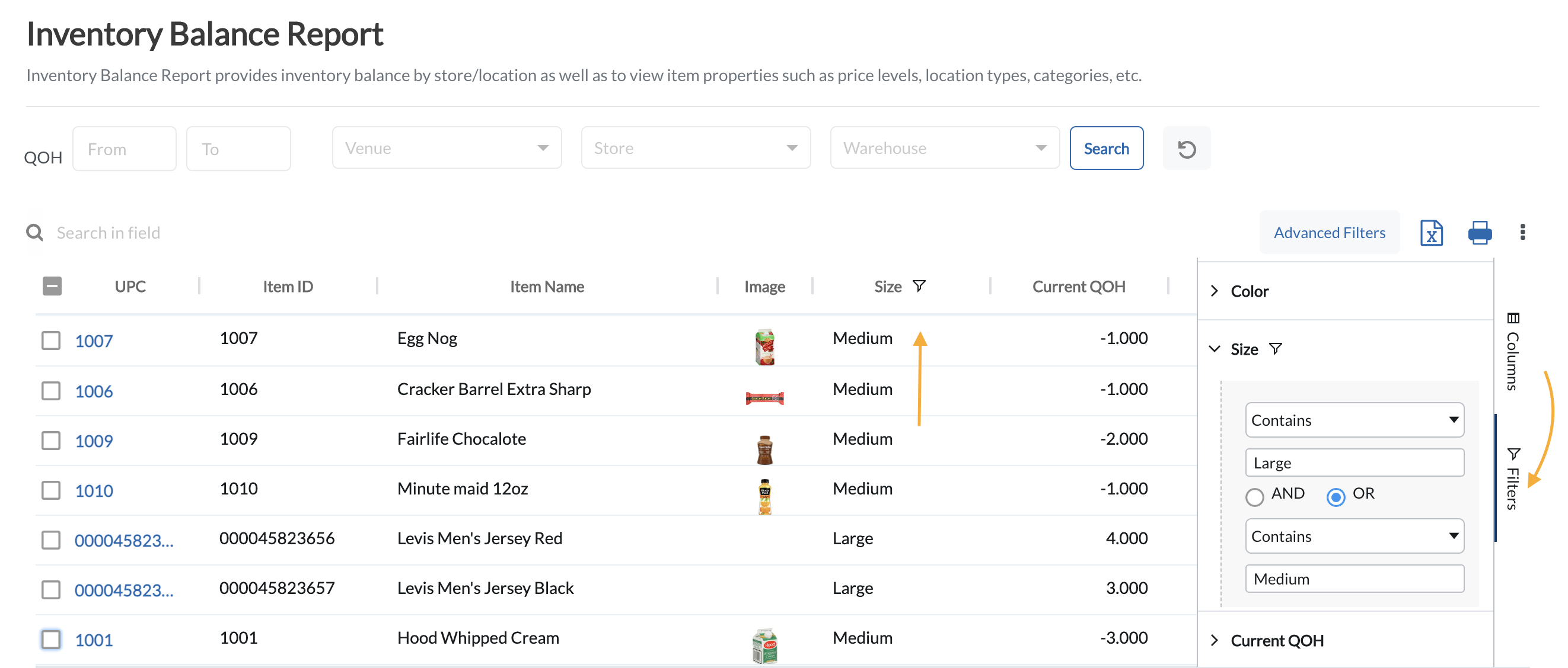 Inventory Balance Report – Help Center
