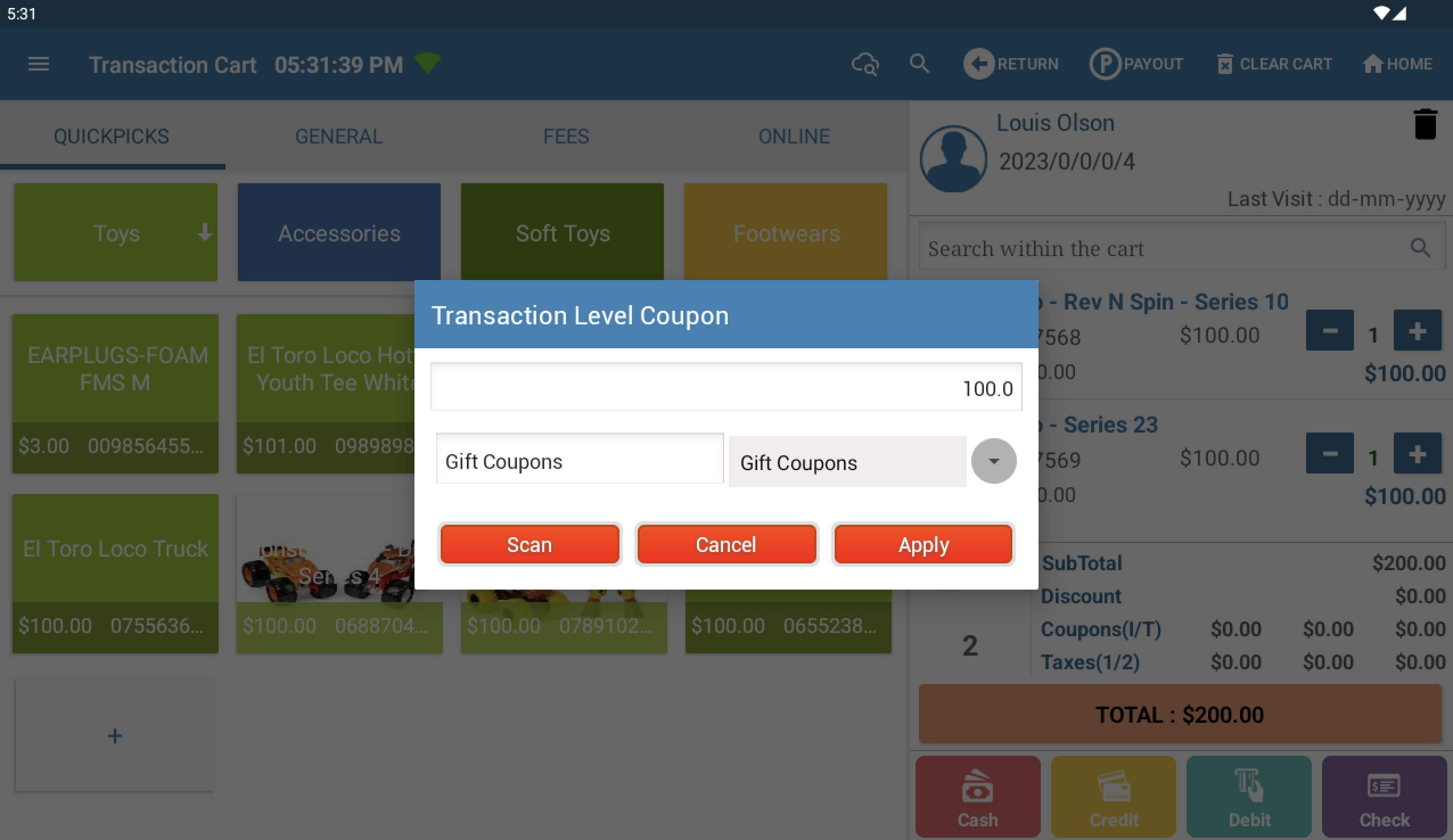 Transaction Level Coupon – Help Center