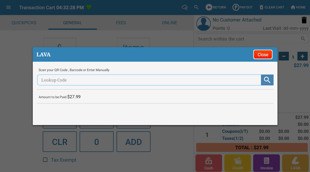 LAVA Integration on POS – Help Center