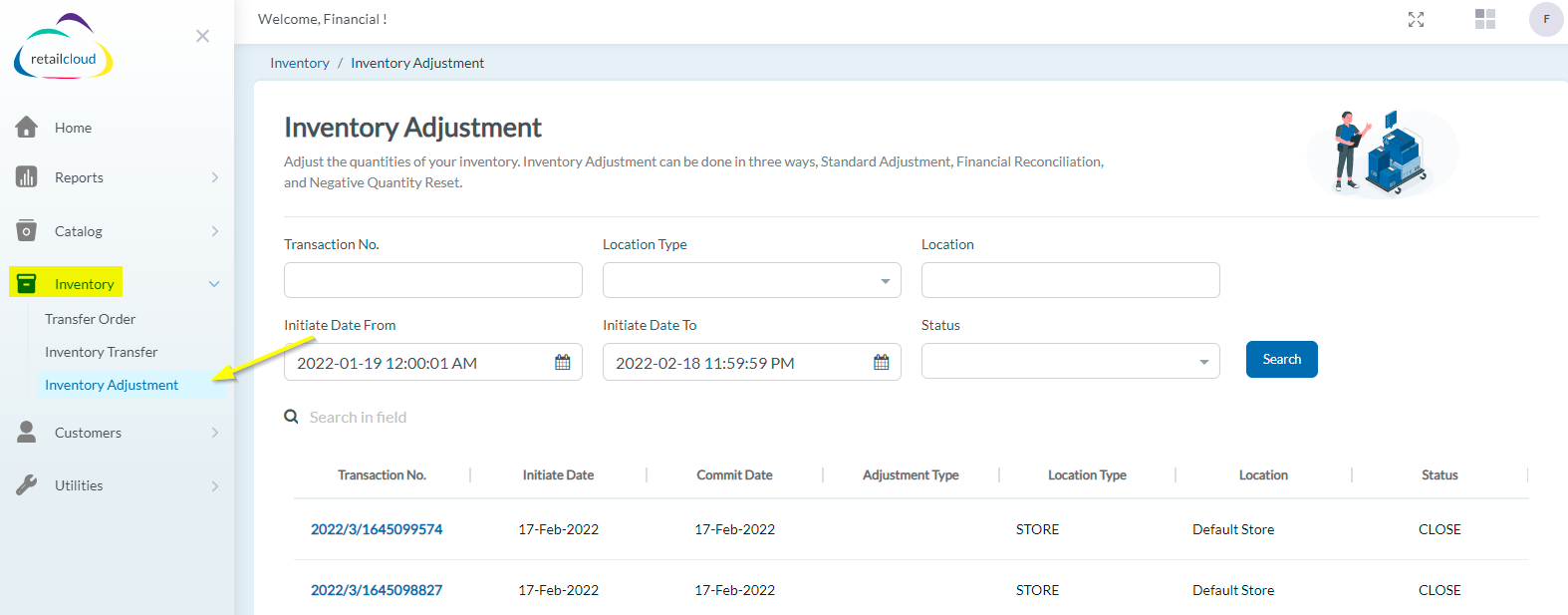 Inventory Adjustment – Help Center